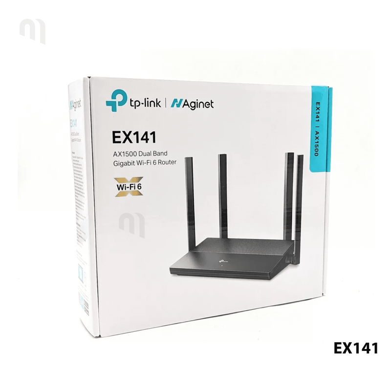ROUTER AC TP-LINK EX141 AX1500 WI-FI 6 GIGABIT ETHERNET.